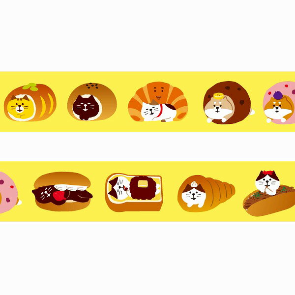 ゆるかわなマスコットが人気のconcombre / コンコンブルがマスキングテープになって登場♪ ノートやアルバムのデコレーション・ラッピングなど、 様々な用途でお楽しみいただけます。 コレクションにもおすすめです★ ●サイズ：20mm×7m