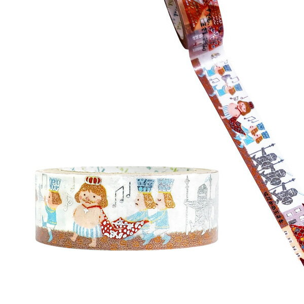 【きらぴかマスキングテープ】 Shinzi Katoh が童話の世界を色鮮やかに描く「童話の宝石」シリーズ！ 人気シリーズからアンデルセンの物語を描いた第三弾が登場！！ シルバーホログラム箔をあしらったきらぴかなマスキングテープ。 1回貼っ...