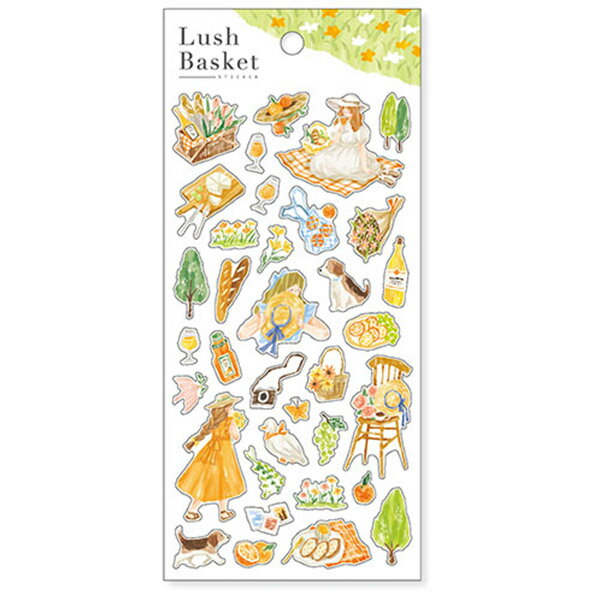 ピクニックをテーマにした、麗らかな雰囲気のシールが新登場！ 気分の上がるおしゃれなピースでデコレーションして、どんな時でもおでかけ気分に♪ 貼るだけでストーリー溢れるデコレーションが出来ます。手紙や手帳にオススメです。 ●シールサイズ：縦1...