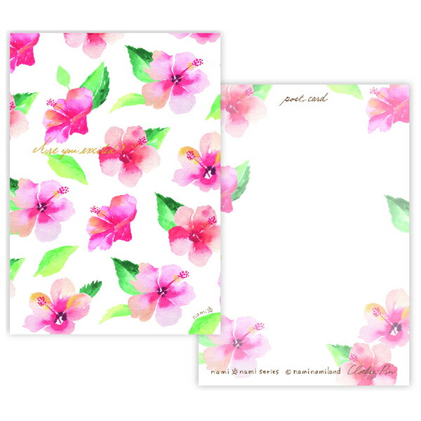 【naminamiシリーズ】 幅広い層から長年愛されているロングセラーシリーズ。 水彩タッチのカラフルなお花のイラストが 優しい気持ちにさせてくれます。 ●サイズ：横100×縦150mm ●内容：罫線幅：10mm ●表紙：全面金箔加工 ●中...