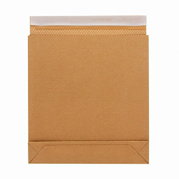 紙素材の2層構造でクッション付き（マチ付き）タイプ。 中身を衝撃から守る、内側に紙製の緩衝材が付いた宅配袋です。ベロテープ付き。 ●サイズ：幅300×マチ60×高320+ベロ50mm ●用途：A4対応 ●材質：未晒クラフト紙2層構造(80g...