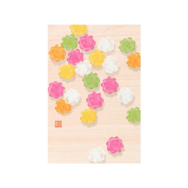 華やかに彩る「紙シリーズ」春。 四季を美しく彩る「紙シリーズ」から、春にぴったりのアイテムが登場。 「金平糖」が大胆に描かれたポストカードです。 年始や早春のさまざまな便りにお使いいただけます。 ≪やさしい肌合いの「越前和紙」≫ 千年以上も...