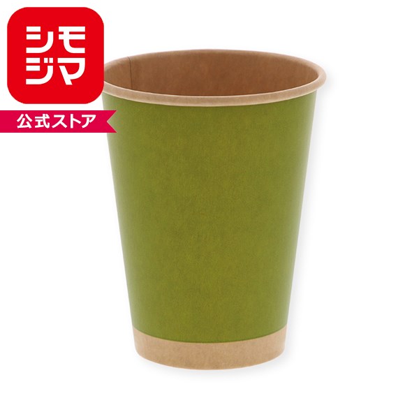 口径90×底径60×高111mmアイス・ホット兼用の紙コップです。両面PEコーティング加工で結露に強いので、特にコールドドリンクにおすすめです。クラフト地にナチュラルなグリーンカラー。別売でステイオンタブタイプの飲み口付きリッド「HEIKO...