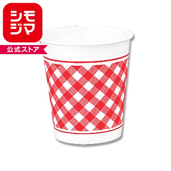 ■商品説明：容量がちょっと少なめ、サービスサイズのペパーカップです。人気のギンガムチェック柄には、赤・青・黄の3色ございます。 ■サイズ：66×73×47mm ■材質：紙（バージンパルプ） ■その他備考：カップのサイズ表示は口径×高×底径で...