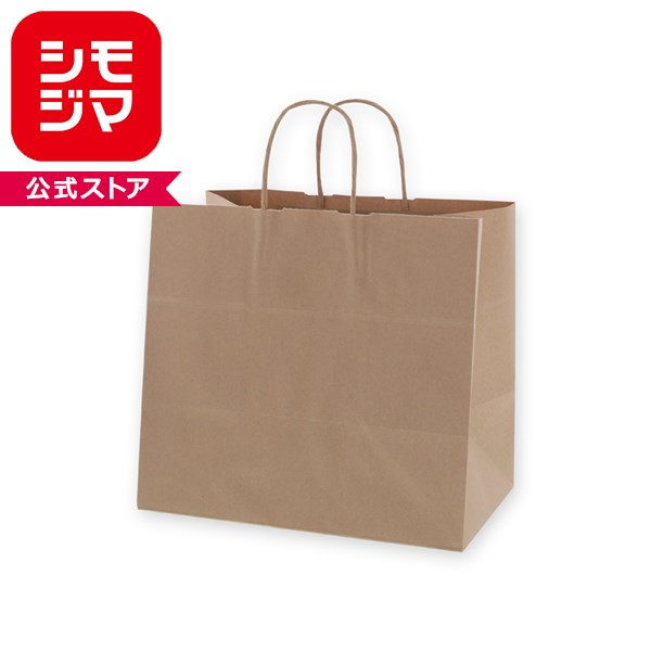 主に業務用として使用されるリーズナブルなショッピングバッグです。 表面加工無し、上部の折り返し無し(切りっぱなし）、持ち手は紙製など、価格を抑える工夫がいろいろされています。 その素朴な味わいが魅力でもあります。 スタンプを押すなどして、オ...