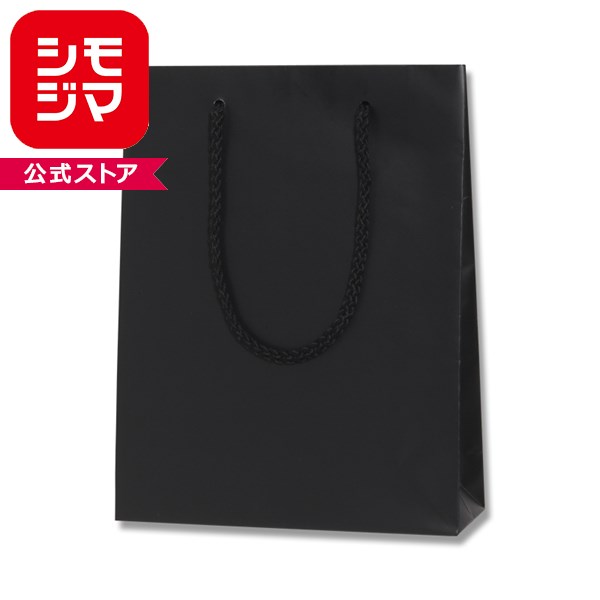 表面マットPP貼り。口ボール・底ボール付。 ●手紐：ポリエステル ●サイズ：幅185×マチ65×高240mm ●材質：コート紙157g