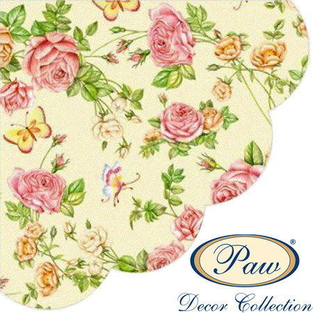 スカロップカットがキュートな丸いペーパーナプキン！ 縁の部分が波型にカットされ、エンボス加工されたかわいいデザインのペーパーナプキンです♪ 広げるとお花のような形に見える、サークルタイプ！ キレイなお花や蝶のデザインです。 日常使いはもちろ...