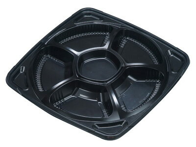 こちらの商品は10枚単位での販売となります。［規格］外寸：440×440×49.5mm HIPS適合蓋：12441(のせ蓋)センター皿：12442扇皿：12443