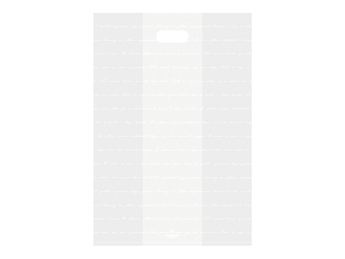 1購入あたりの内容量 ：100枚［規格］厚0.03×W320/全体幅520×H470/穴下410mm［素材］HDPE ナチュラル原反［機能・特徴］HDポリエチレンを使用したハードタイプの手抜き袋です。洋菓子の箱や食パンなどを入れやすいサイド...