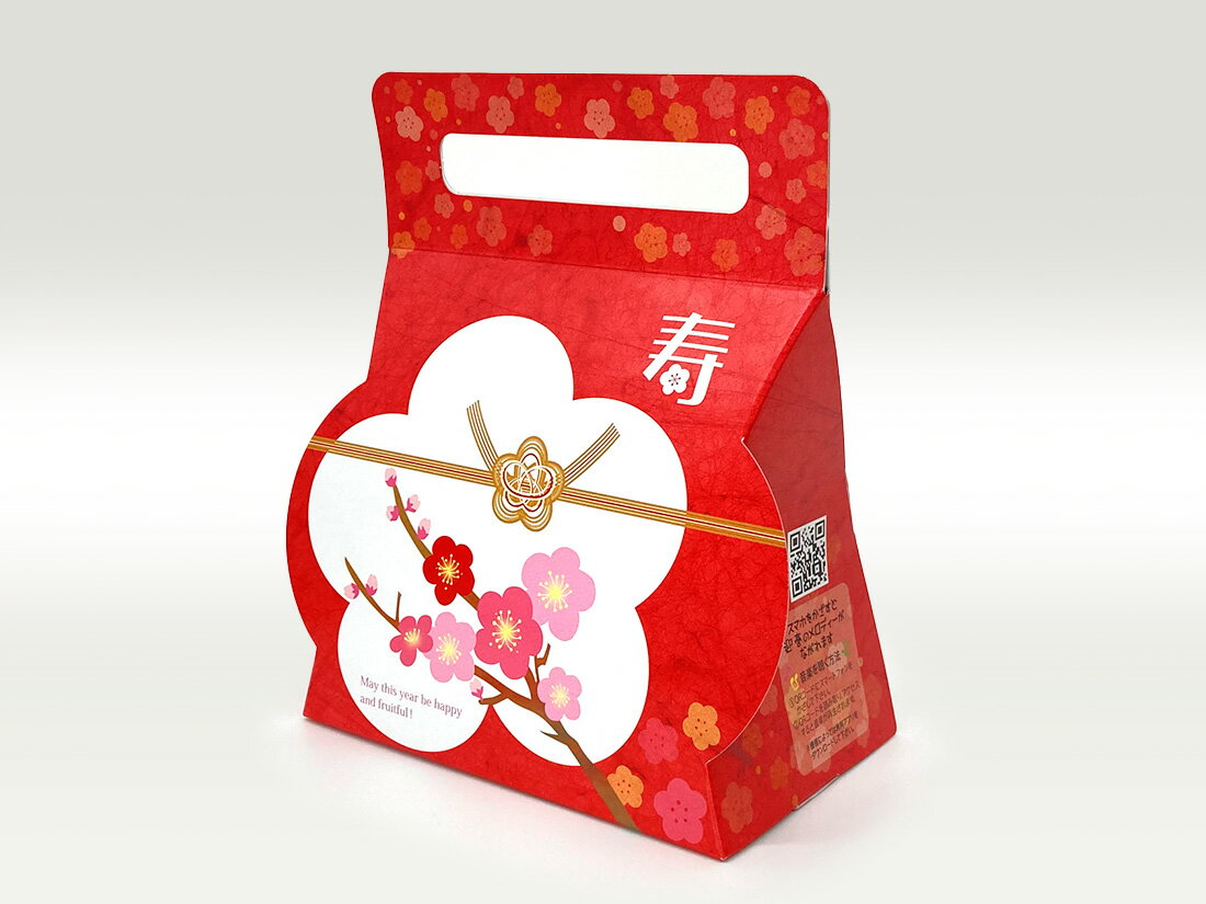 1購入あたりの内容量：10枚［規格］80×130×H120/170mm［素材］紙［機能・特徴］表にはおめでたい『寿』の文字に水引がデザインされ、梅の花が綺麗に咲いているギフト箱です。可愛い十二支勢ぞろいで、干支を選ばず毎年お使いいただけます...