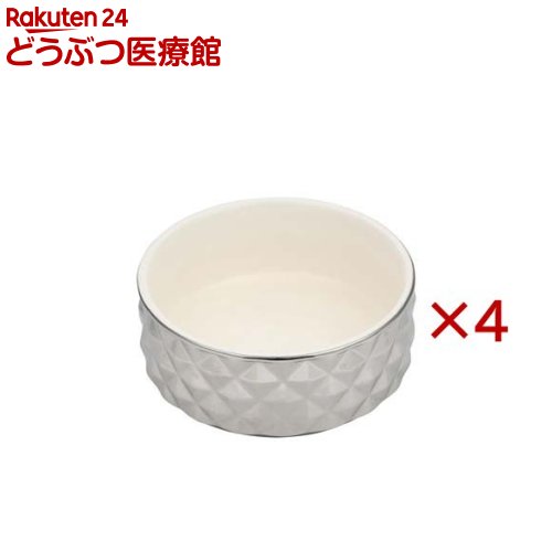 お店TOP＞犬のおもちゃ・しつけ＞その他＞ユーゴー セラミックボウル シルバー S (4セット)【ユーゴー セラミックボウル シルバー Sの商品詳細】●プラスチック製では決して表現できない、ゴージャスな質感と上質な存在感が、ペットの食事シー...