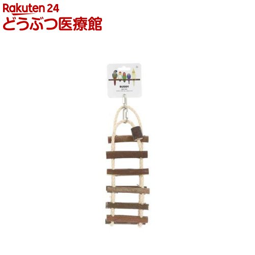 お店TOP＞鳥 用品＞ループ バディ ログブリッジ (1個)【ループ バディ ログブリッジの商品詳細】●天然木のステップと丈夫なロープで、登る・つかむ・揺れる動きをサポートします。●ケージに簡単に取り付けられる金具付きで、毎日の運動不足やス...