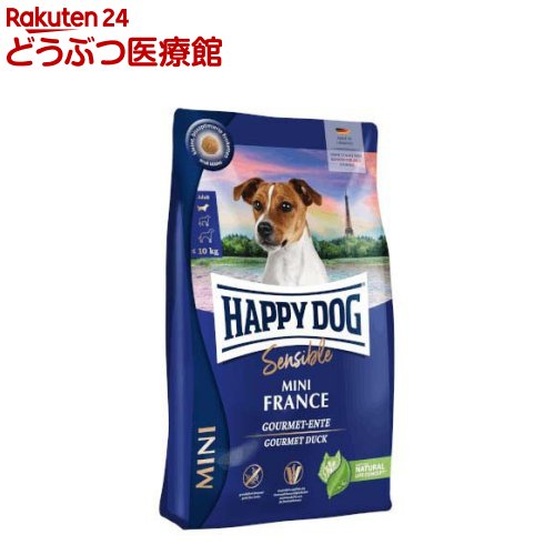 お店TOP＞ドッグフード(ドライフード)＞その他＞ハッピードッグ ミニ センシブル 小型犬 ミニ フランス 鴨肉＆ポテト (800g)【ハッピードッグ ミニ センシブル 小型犬 ミニ フランス 鴨肉＆ポテトの商品詳細】●特に嗜好性が高く、好...