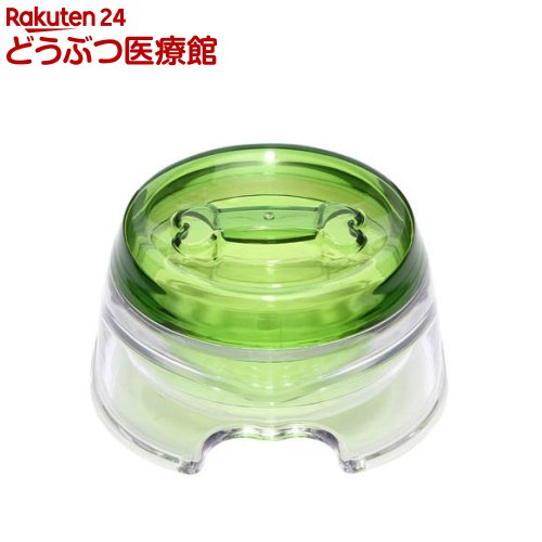 お店TOP＞ペットの雑貨・ケアグッズ＞ループ2in1ボウル クリアグリーン (1個)【ループ2in1ボウル クリアグリーンの商品詳細】●蓋がもう一つのボウルとしても使える便利な犬用食器です。●フードボウルとウォーターボウルなど用途に応じて使...