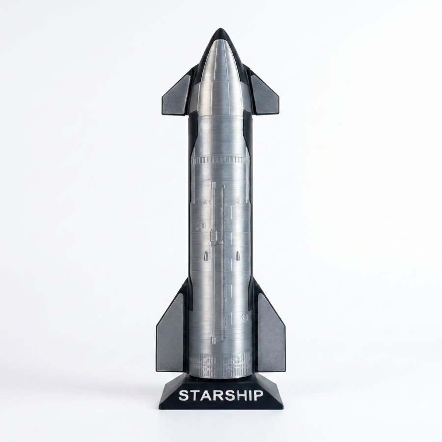 商品詳細 仕様 #222222"> 製品名：SpaceX スターシップ ロケットモデル スケール：1/210 サイズ：約 6.5 × 6.5 × 21 cm 重　量：約 60 g 素　材：金属色PLA（3Dプリント出力品） カラー：シルバー...