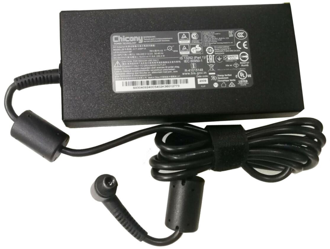 商品名 Chicony A17-230P1A 薄型電源アダプター 型番 A17-230P1A OUTPUT 19.5V 11.8A DCコネクタ 丸型 外径約7.4mmФ　内径5.0mmФ 対応機種一部 ACER:PREDATOR 17 G...