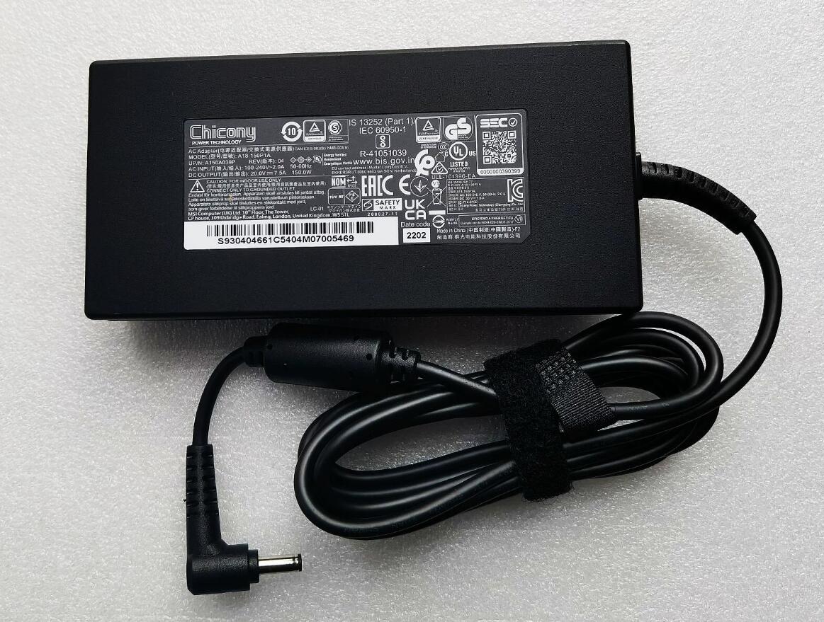商品名 Chicony 150W AC電源アダプター 型番 A18-150P1A OUTPUT 20V 7.5A 対応機種一部 MSI Katana GF76 GF66 Katana-GF76-11UD-671JP Katana-GF76-...