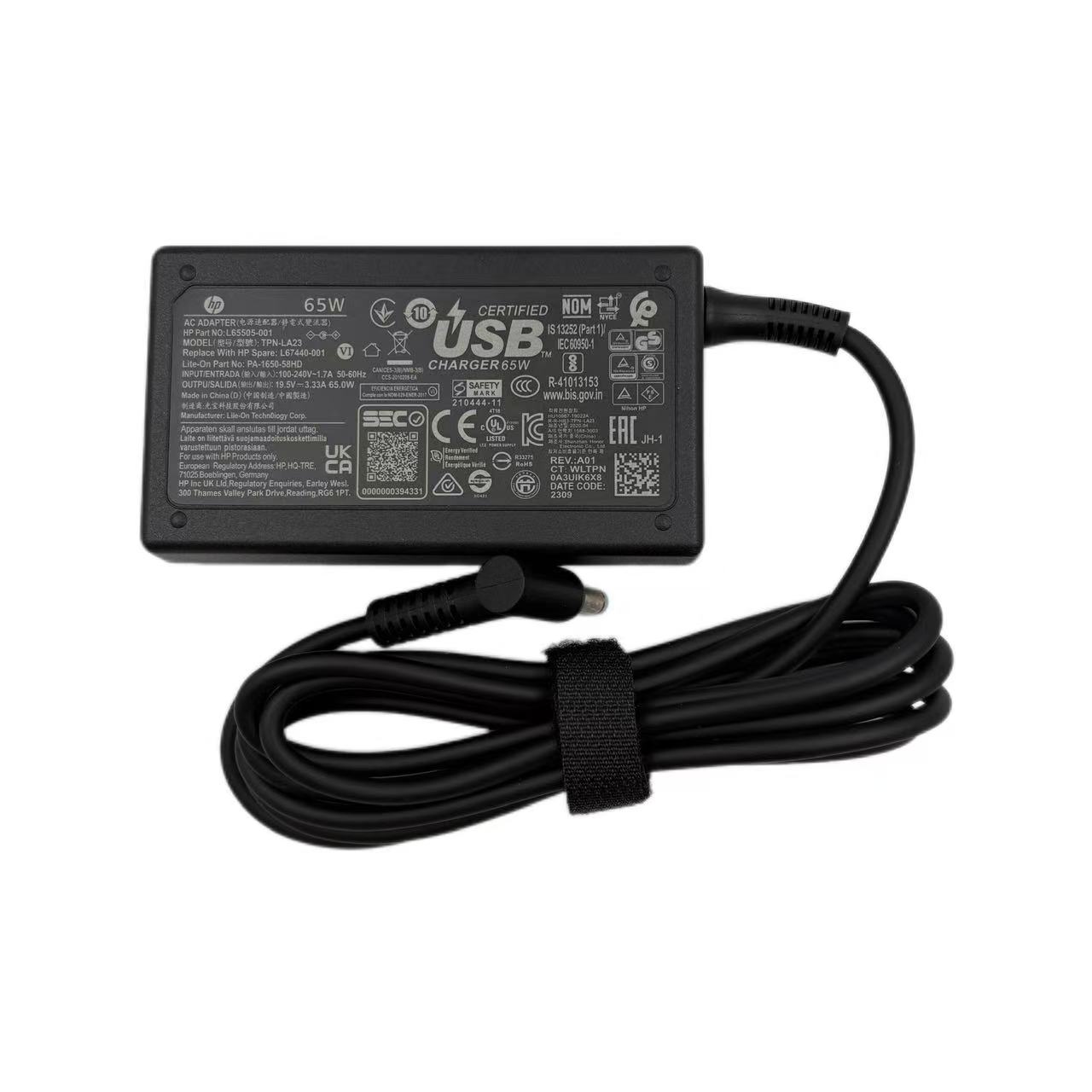 商品名 HP 65W 電源アダプタ 型番 TPN-LA23 OUTPUT DC19.5V-3.33A DCコネクタ 丸型 外径約4.5mmФ　内径3.0mm 付属品 新品PSE規格電源ケーブル 保証 ご買い上げ後1ヶ月間品質保証致します。商...