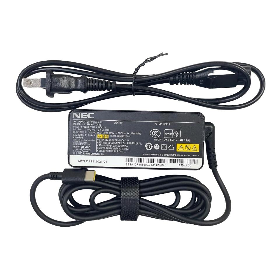【商品仕様】 型番(指定不可) PC-VP-BP122 ADP009 対応型番 PC-VP-BP130 ADP011 入力 電圧100V-240V、50/60Hz 出力 20V-2.25A / 15V-3A / 9V2A / 5V-2A 保...