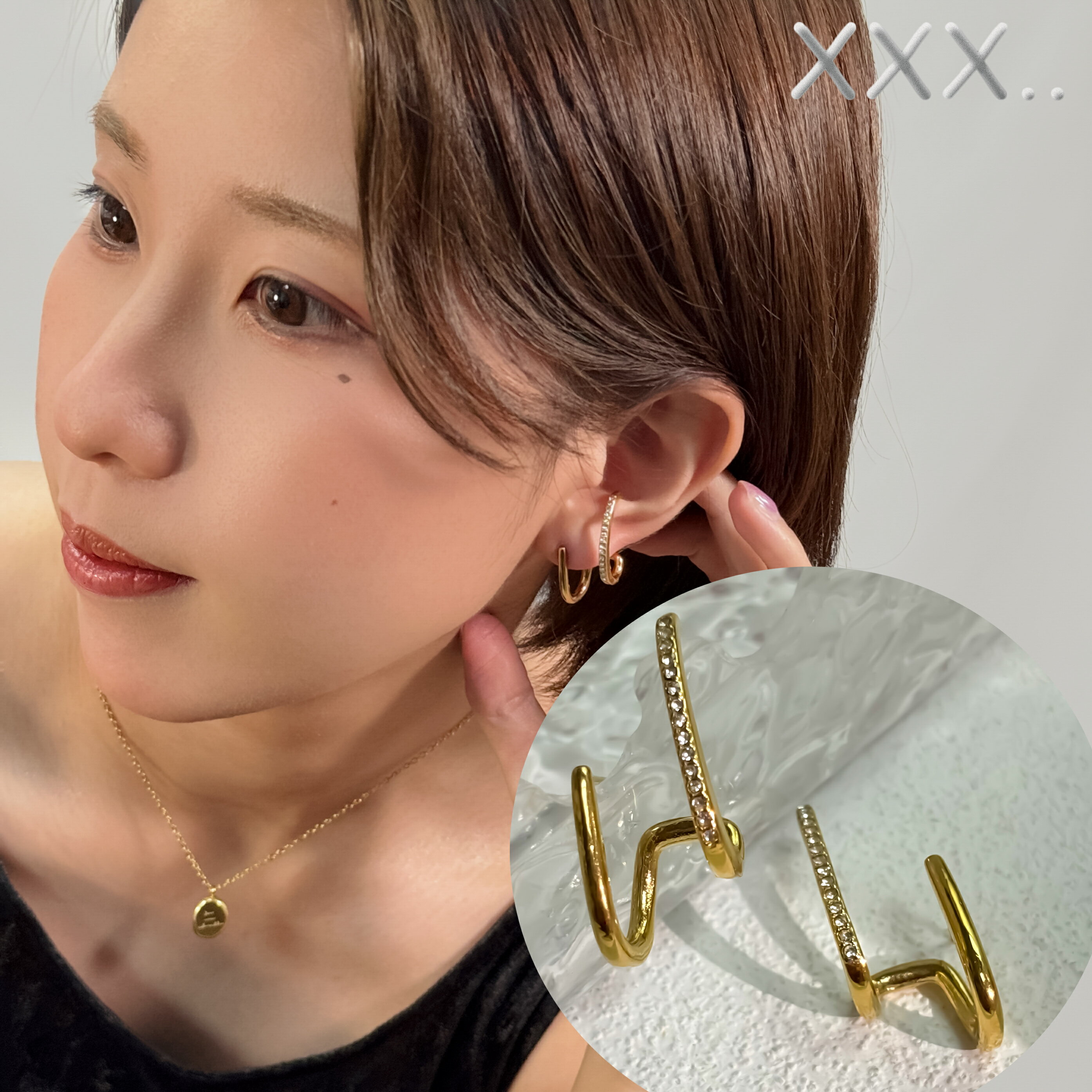 商品情報素材サージカルステンレス（k18コーティング）ジルコニアサイズ縦32mm横13mm重さ片耳4gカラーゴールド注意事項◆素材・品質について ステンレス素材は錆びにくく高い耐久性がございますが、長期間美しさを保つために優しくお手入れいた...