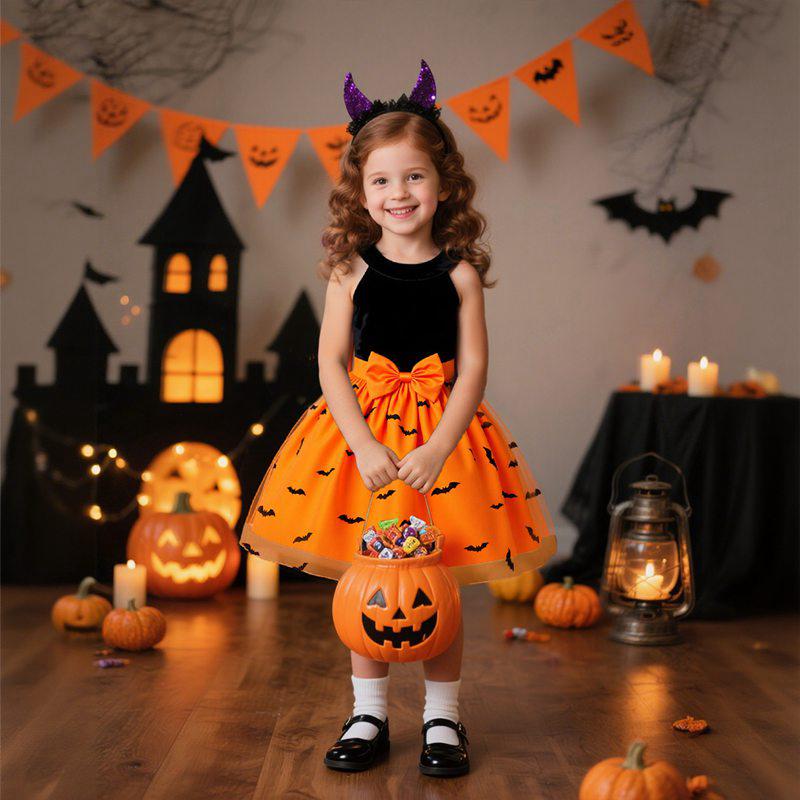 商品名 ハロウィン 衣装 ワンピース 女の子 子供 キッズ ロングドレス ノースリーブ リポン マント付き プリンセスドレス コスプレ衣装 ハロウィン衣装 仮装 コスプレ ロング丈 バブルスリーブ 可愛い 変装 お姫様 プリンセス イベント...