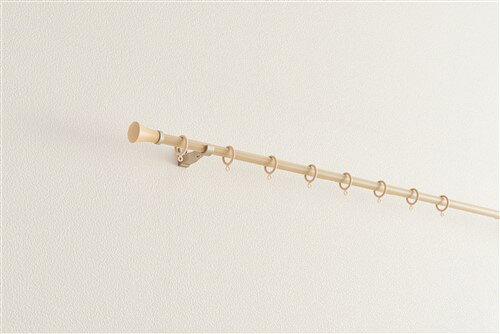 伸縮式カーテンレール ミディオ 木目ナチュラル シングル1.1〜2.0m●カットの手間が不要な伸縮式カーテンレール。【仕様】原産国中国