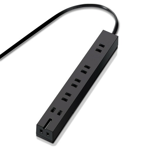 エレコム T-KF01-2630BK 電源タップ 3m 回転式 6個口(3ピン1個含む) ホコリシャッター付き 雷サージ吸収 ブラック ●回転パーツにより、転倒防止・ネジ固定・吊れる、ほこり防止シャッター、雷サージ付機能電源タップ。●未使用...