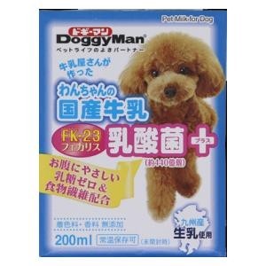 ※画像はイメージです。パッケージデザイン等は予告なしに変更されることがあります。※メーカーの欠品や製造中止により納期遅延、またはお届けできない場合がございます。ドギーマン わんちゃん国産牛乳 乳酸菌プラス 200ml九州産牛乳のおいしさがい...