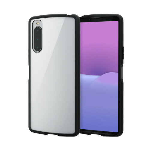 エレコム PM-X232TSLFCBK Xperia 10 V(SO-52D/SOG11) ハイブリッド ケース カバー 衝撃吸収 軽量 背面 ストラップホール付 背面クリア ブラック ●全周に配置した独自設計のエアークッションが衝撃を吸収...