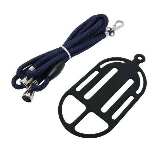 ナカバヤシ SAC-SB05/BNV ストラップスマートフォンホルダー 2WAYタイプ ブラック×ネイビー発売日：2023年9月中旬●スマートフォンの四隅に引っ掛けるだけの簡単着脱設計コンパクトな4.7インチサイズのものから、大画面の7イン...
