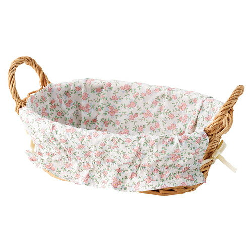 ちどり産業 64-83PK 煮柳バスケット ピンク●かわいい小物収納バスケット&nbsp;【仕様】花柄生地付きバスケット：