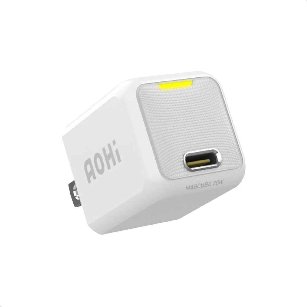AOHIPD-USB充電器 Magcube Pro20WRE-JEMP20WH1最大20WのGaN PD充電器。iPhoneを30分で50%以上、LED表示と多重保護で安心、持ち運びにも最適。」最大20W出力のUSB-C PD急速充電対応の...