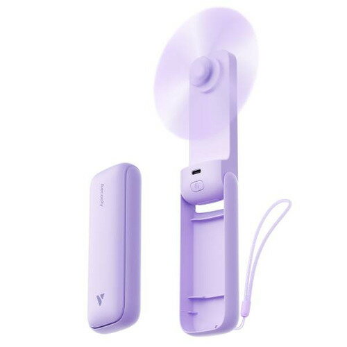 AECOOLY PF01PL Pocket 01 Foldable Handheld Fan 折りたたみ式 3段階風量切替 自動停止機能付 パープル●スリム＆ポケットサイズ！スリムで軽量に設計されたこのポータブル・ファンは、ポケットやバッグ...
