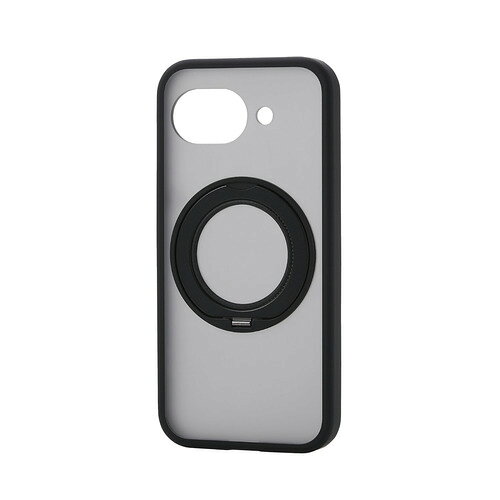 エレコム PM-P261MGSTKMBK Google Pixel 10a ケース ハイブリッド カバー 衝撃吸収 MAGKEEP 磁力装着対応 回転式スタンド付 マットブラック ●磁力装着タイプのワイヤレス充電器に対応した“MAGKEEP...