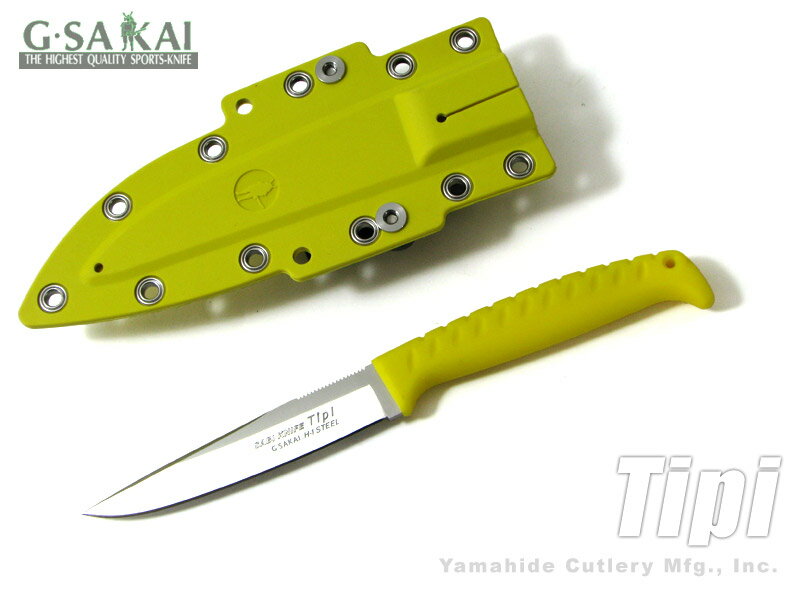 ティピーは錆に大変強いH-I鋼を使用した、細身のフィクスドナイフ。 その防錆性能には驚くものがあり、魚や鳥のサバキ用、海釣り、渓流釣りなど、通常のナイフでは錆が心配な場面での使用に特にオススメです。 シースは軽くて衝撃に強いグラスファイバー...