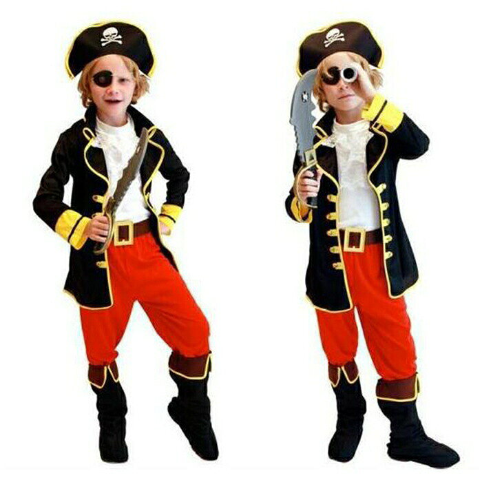 子ども用 こども ハロウィン コスプレ 衣装 子供 海賊服 キッズ 衣装・6点セット◆ハロウィン 仮装 衣装 コスプレ コスチューム 子供用 キッズ 【コスチューム 子供用 クリスマス衣装コスプレ,仮装,変装 ハロウィン 衣装 子供 S M...