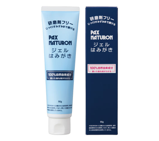 じっくり磨けるタイプ 研磨剤フリーで、じっくりすみずみまで磨ける。 ・ムシ歯を防ぐ ・口中を浄化する ・歯石の沈着を防ぐ ・口臭を防ぐ ・歯垢を除去する ・歯を白くする 【100%自然由来成分※】 パックスナチュロンのはみがき剤は、自然由来...