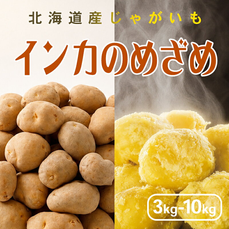 【北海道産じゃがいも】インカのめざめ 3kg/5kg/10kg ■内容・規格■ インカのめざめ 3kg/5kg/10kg ●規格：正規品　S/M/LM/L/2L混合 本来、インカのめざめは小粒が多いですが、まれに大粒も入ります。 サイズの範...
