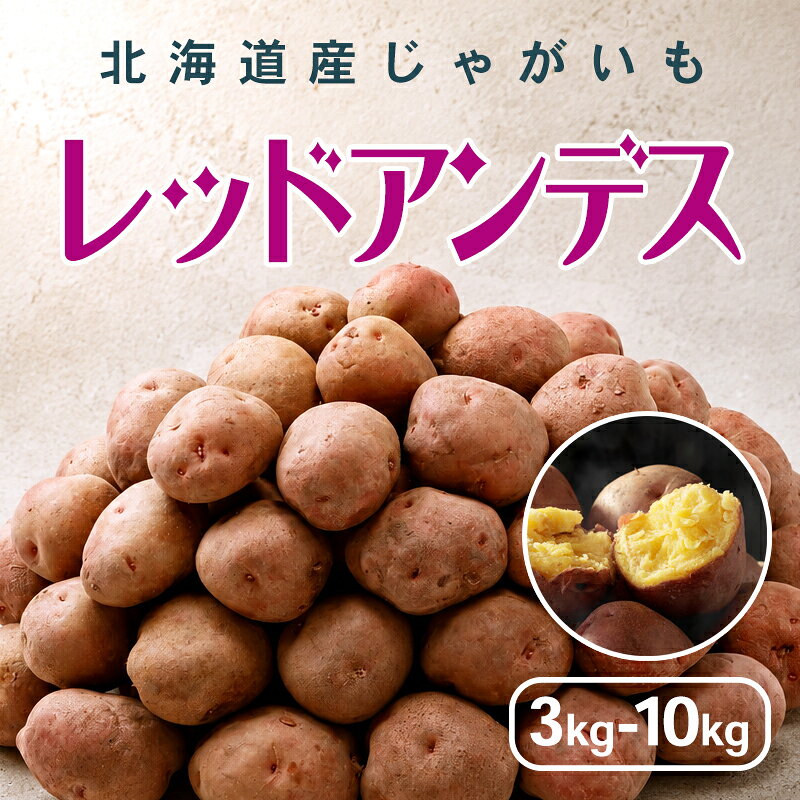 【北海道産じゃがいも】レッドアンデス 3kg/5kg/10kg ■内容・規格■ レッドアンデス 3kg/5kg/10kg ●規格：正規品　LM/L/2L混合 じゃがいも通販の珍しいジャガイモ　レッドアンデス　隠れた人気　アンデスレッド ■産...
