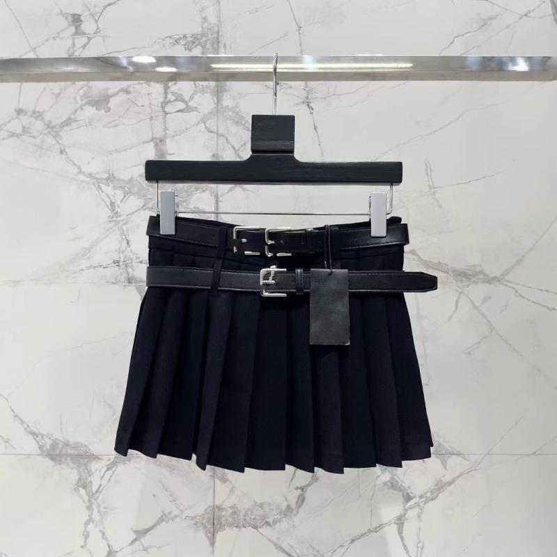 レディース スカート 秋 プリーツ ダブルベルト ウエストマーク ミディ丈 クラシック スタイリッシュ フレア 軽量 伸縮性・柄: 無地・生地: 綿・主な素材: 羊毛50-70%・副素材: ポリエステル90-95%・スカートタイプ: プリー...