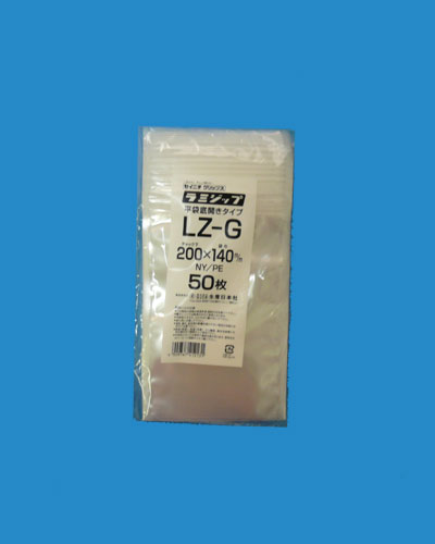 品番 jflzg 品名 ラミジップ　LZ-G チャック下×袋巾 200mm×140mm 材質 ナイロン/ポリエチレン 1束入数 50枚　