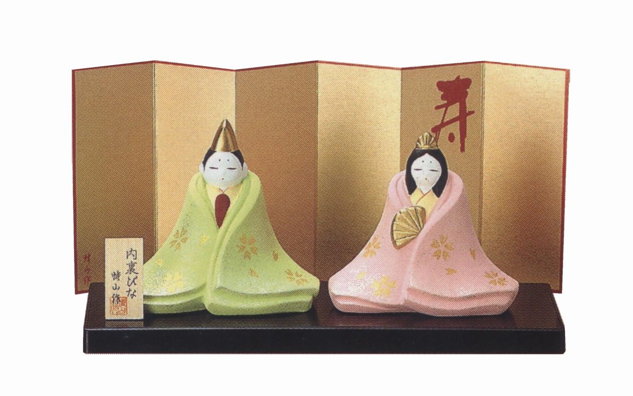 人形の高さ：110mm台のサイズ：295×115×15mm屏風の高さ：150mm人形のサイズ等は若干の誤差があります。目安とお考えください。