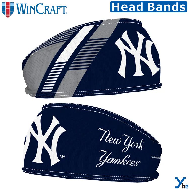 WinCraft/ウィンクラフト MLB ニューヨーク ヤンキースヘッドバンド ヘアバンド New York Yankees 公式ライセンスグッズ 検索KW：MLB/ヤンキース/ヘッドバンド/ヘアバンド/野球/WinCraft ヤンキースロ...