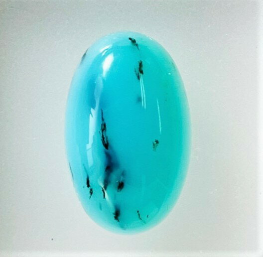 商品情報サイズ　重量16.46ct23.0×14.3×8.7mm商品についてブルーオパールのオーバルカボションです。やや緑がかったブルーで黒色のインクルージョンがところどころに見られます。オパールは乾燥に弱い性質があります。長時間高温やライ...