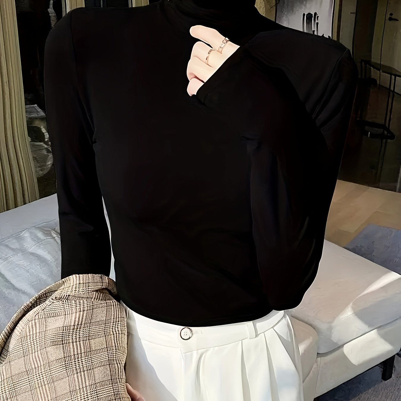 商品情報商品説明原材料構成: 95% ポリエステル, 5% スパンデックス材料: ポリエステル長さ: 通常ベルト: いいえ袖丈: 長袖袖型: ラグランスリーブチェストパッド: いいえパターン: ソリッドカラー透け具合: いいえ生地: わずか...