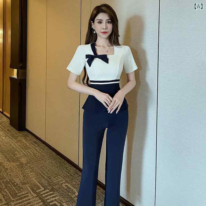 ブランド: 森岸の服該当する機会: ホテルの服装対象性別: 女性製品カテゴリー: コスチューム機能: 吸湿発散性パンツ丈: ズボン季節に合わせて: Summer,冬,Spring,秋生地名: ポリエステル主な生地構成: ポリエステル（ポリエ...