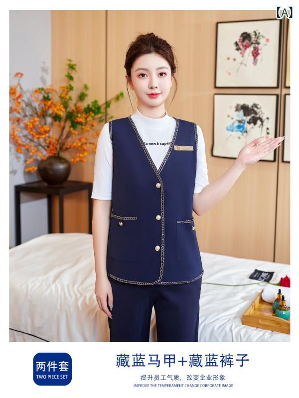 ・用途: 一般作業服・性別: 女性・カテゴリ: 服・機能: 吸湿速乾・パンツ丈: ロング・主な素材: ポリエステル・カラー展開: ネイビーのトップスとパンツ、グリーンのトップスとパンツ、ブラックのトップスとパンツ、グレーのトップスとパンツ・...