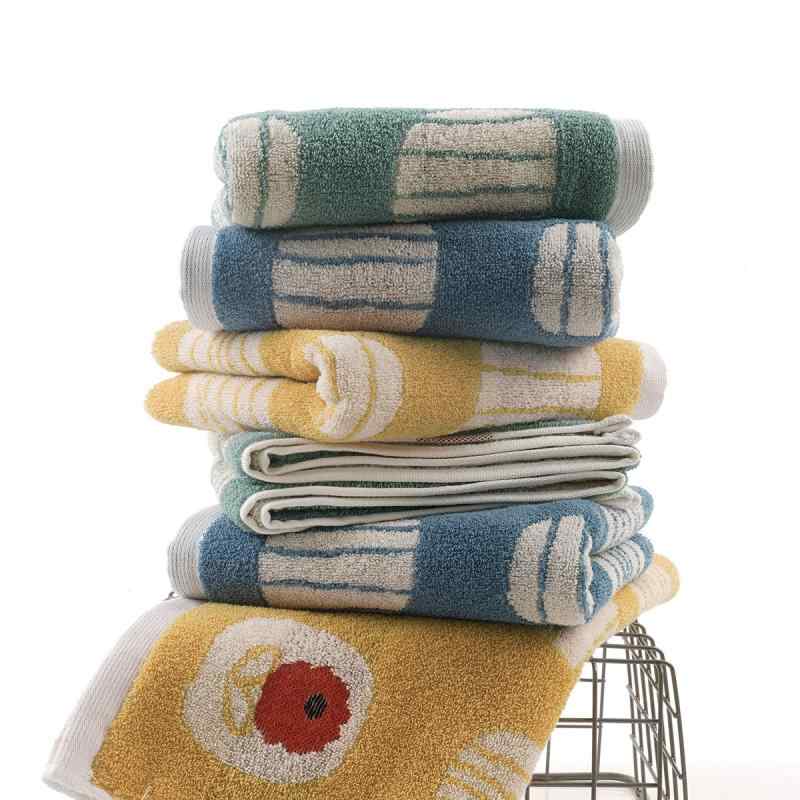 タオル コットン 家庭用 厚手 吸水 フェイスタオル ウォッシュタオル 3枚セット ロゴ入れ可能・素材: 綿・サイズ: 34*74cm・重さ: 120g-140g・カラー: ライン, GENRE