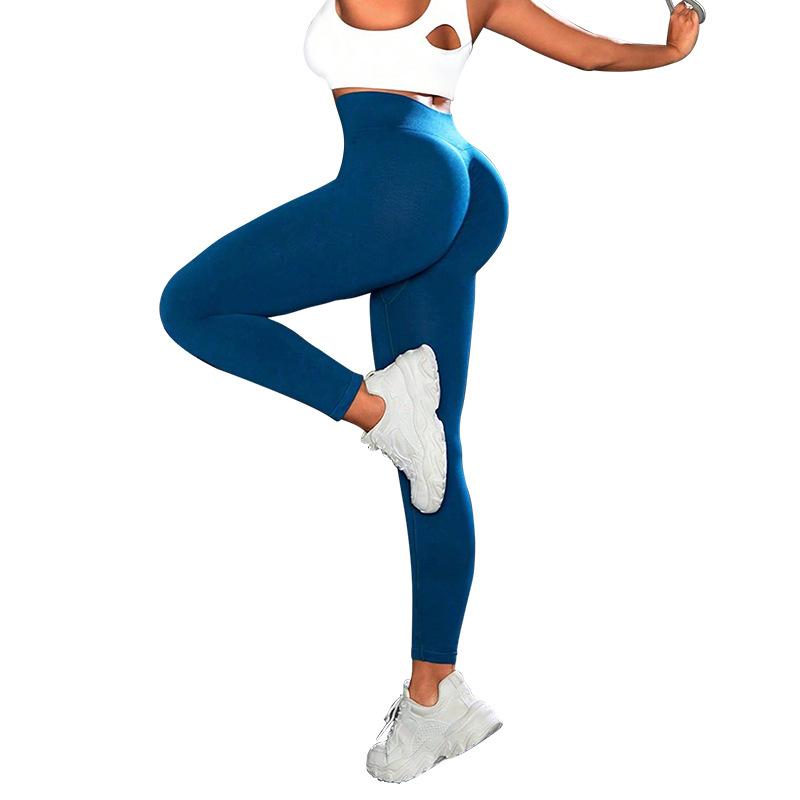 ヨガパンツ レディース スポーツ レギンス 高腰 美尻 速乾 トレーニングウェア 9分丈 伸縮性 通気性 ランニング ジム フィットネス ウェア 紺色