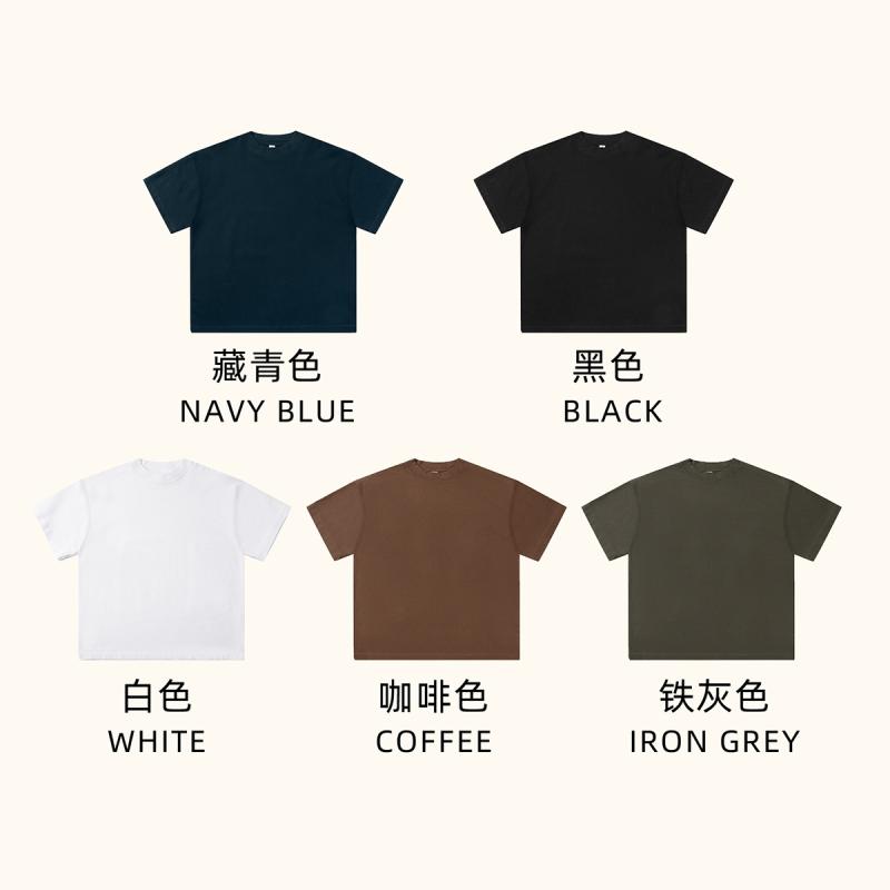 Tシャツ メンズ 男性用 ストリート 綿 ヘビーウェイト 無地 半袖 ドロップショルダー カットソー トップス 白 黒 紺 グレー 春夏・スタイル: 街潮・主な素材: 綿・柄: 無地・フィット: ゆったり・対象者: ・ネックライン: クルー...